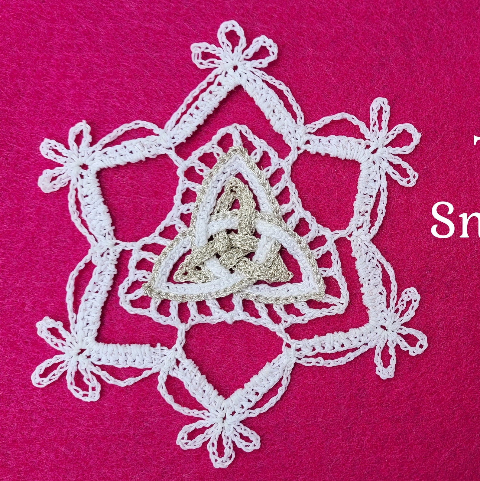 Celtic Snowflake, Celtic Knot Snowflake, Celtic Trinity Knot, Crochet Snowflake, Celtic Crochet ...