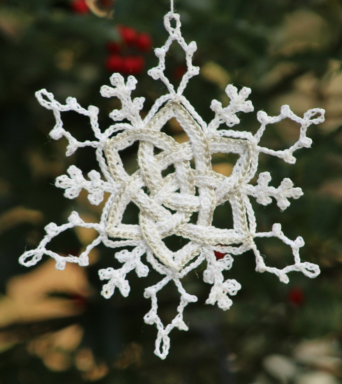 Crochet Snowflake Celtic Snowflake Celtic Knot Christmas - Etsy