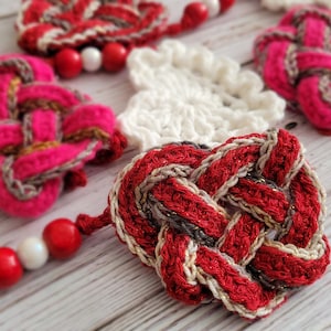 Celtic Garland, Heart Garland, Crochet Garland, Valentine's Day Garland ...
