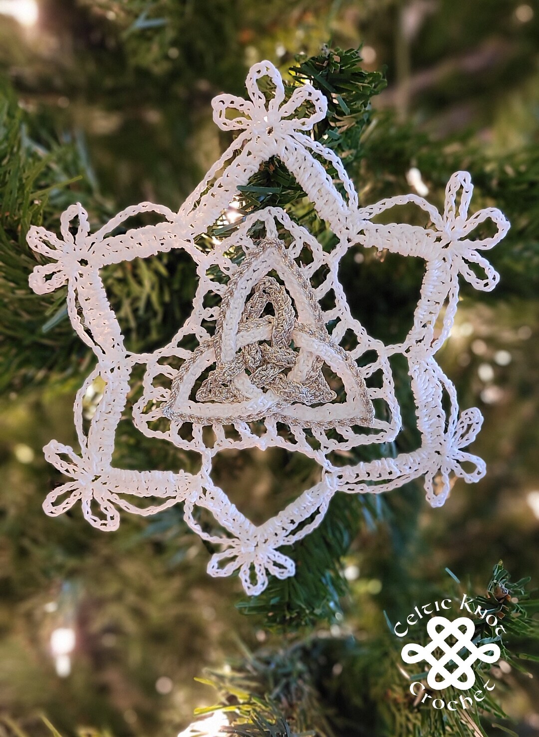 Celtic Snowflake, Celtic Knot Snowflake, Celtic Trinity Knot, Crochet ...