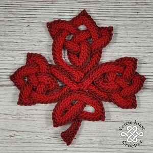 Crochet Leaf, Celtic Leaf, Celtic Maple Leaf, Celtic Fall Decor, Fall ...