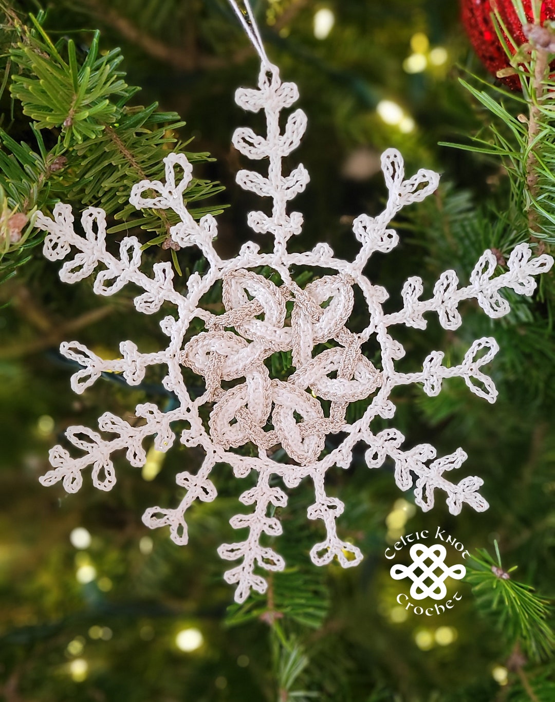 Celtic Snowflake, Crochet Snowflake, Celtic Crochet Snowflake, Crochet ...