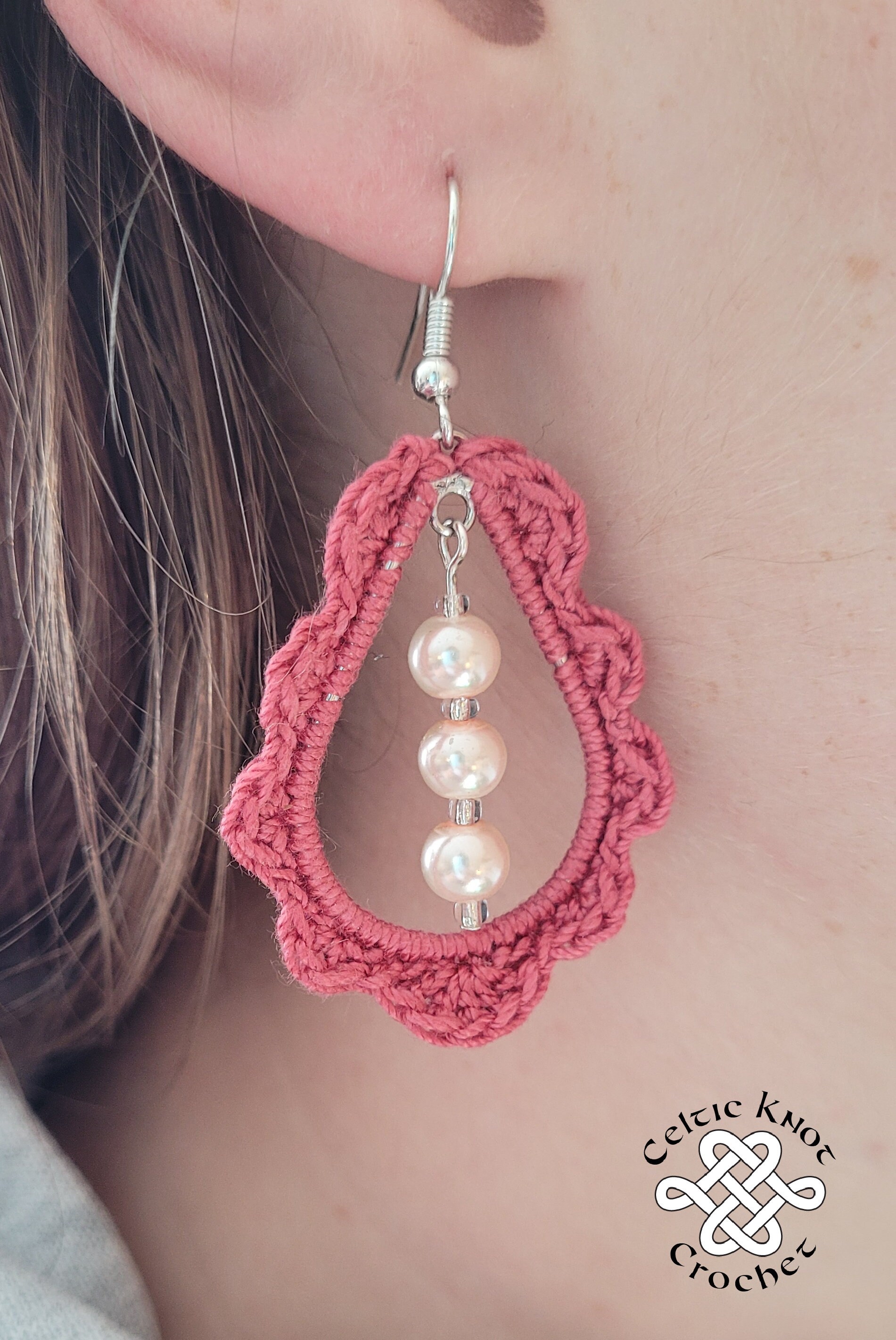 Crochet Earrings Earrings Thread Crochet Earrings Dangle - Etsy
