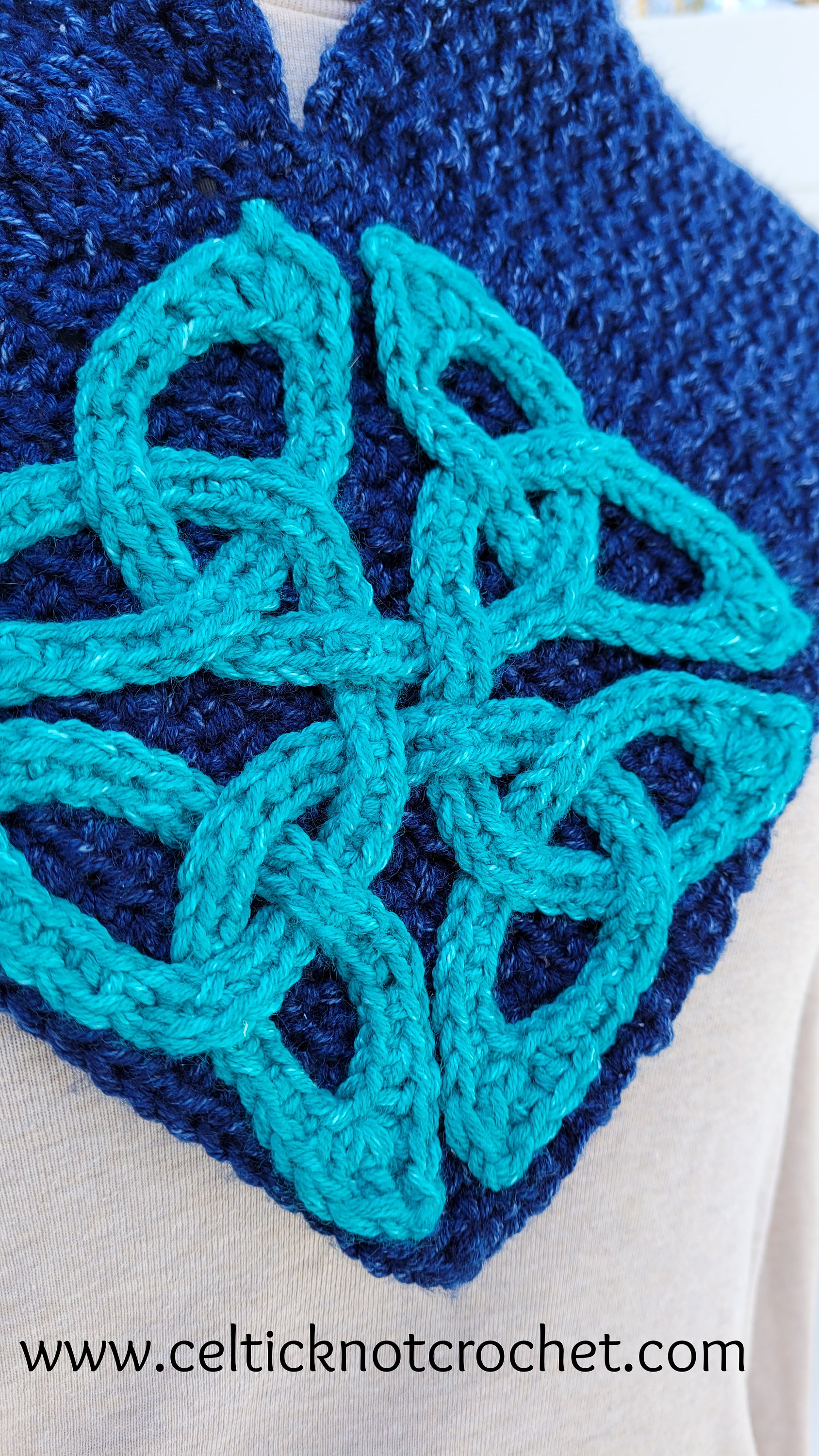 Celtic Cowl Celtic Crochet Crochet Cowl Celtic Knot Scarf - Etsy