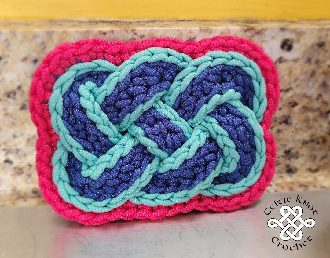 Crochet Scrubbie, Scrubbie Pattern, Celtic Knot Scrubbie, Crochet ...