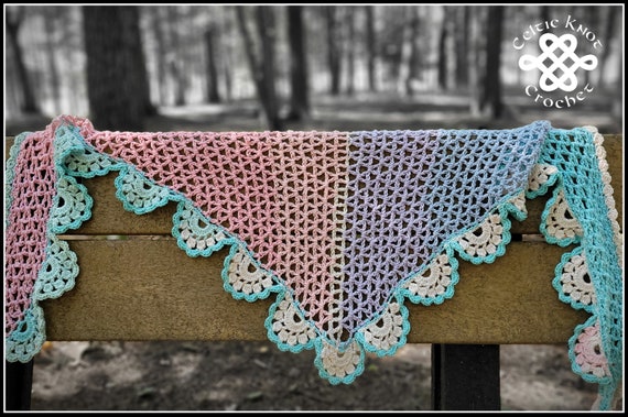 Crochet Shawl Crochet Shawlette Crochet Pattern Shawl - Etsy