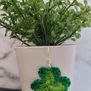 Celtic Earrings, Shamrock Earrings, Crochet Earrings, Celtic Shamrock ...