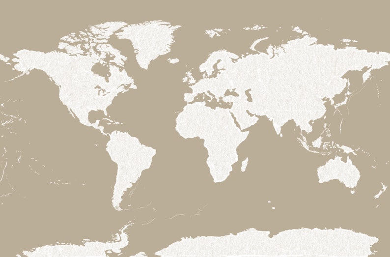 White World Map Digital Download - Etsy