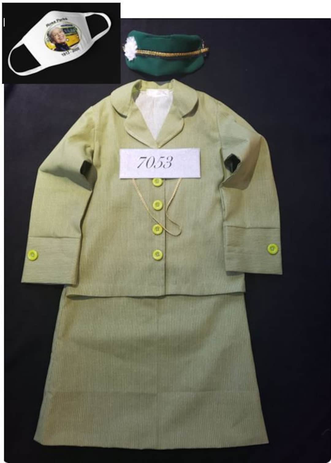 Rosa Parks Costume and Face Mask / Montgomery Bus Boycott Suit / School ...