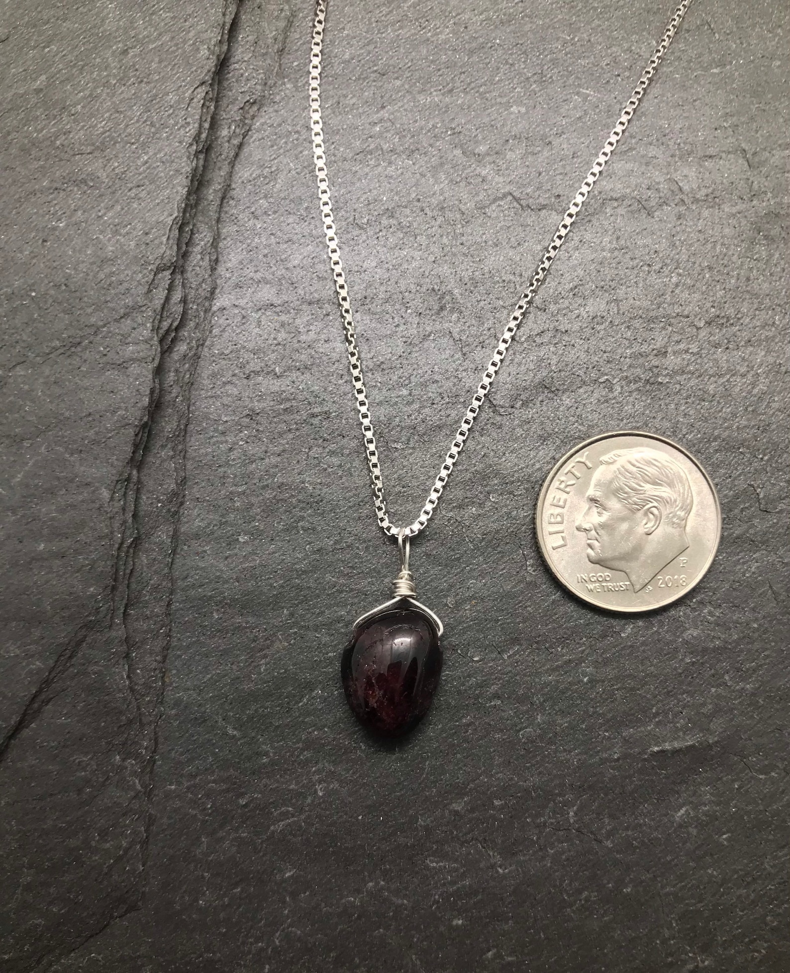 Protection Stone Necklace Gemstone Protection Jewelry Garnet - Etsy