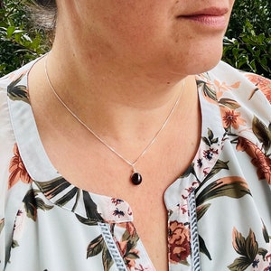 Protection Stone Necklace, Gemstone Protection Jewelry, Garnet Necklace ...