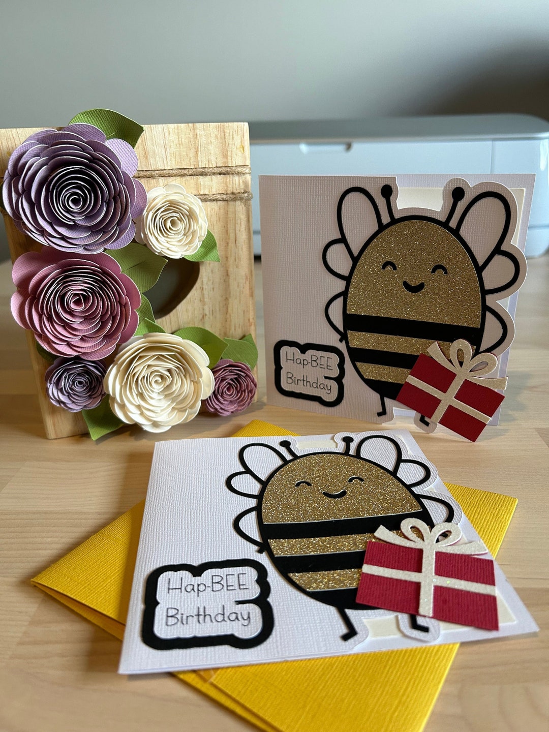 Hap-bee Birthday Card Happy Birthday Card Greeting Card Chunky Bee - Etsy