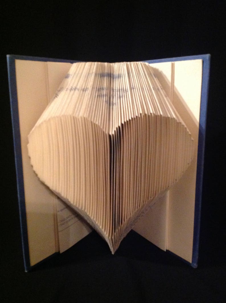 Folded Book Art-heart-unique Gift-custom Hand Made Art-home Decor ...