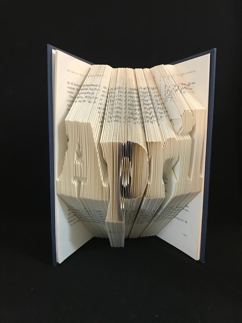 Folded Book Art-personalized-name-pet Name-company Name-event Name ...