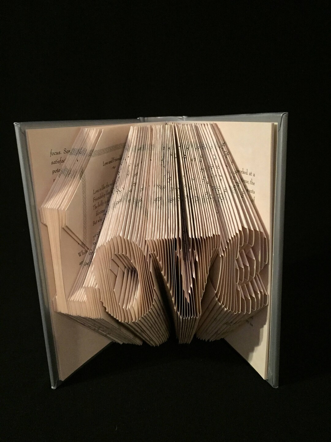 Folded Book Art-love-unique Gift-custom Hand Made Art-home - Etsy