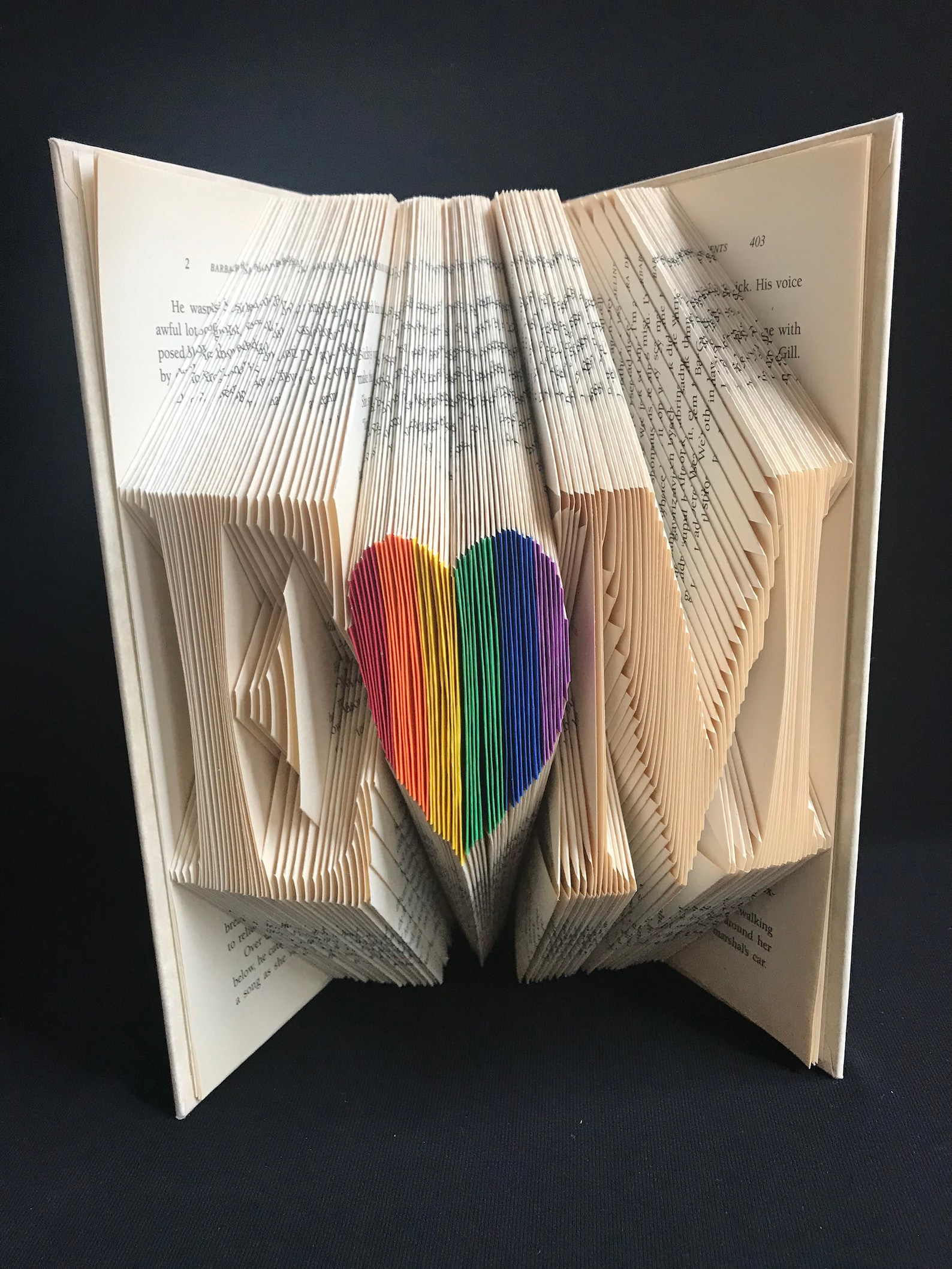 Folded Book Art-Initials-Unique Gift-Custom Hand Made | Etsy