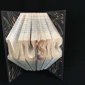 Folded Book Art-music-unique Gift- Music Lover Gift-music Teacher Gift ...