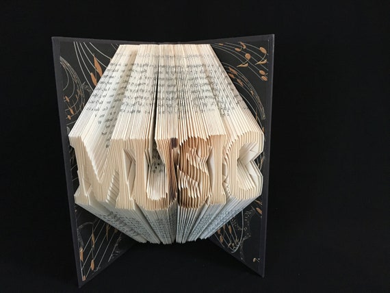 Folded Book Art-music-unique Gift Music Lover Gift-music | Etsy