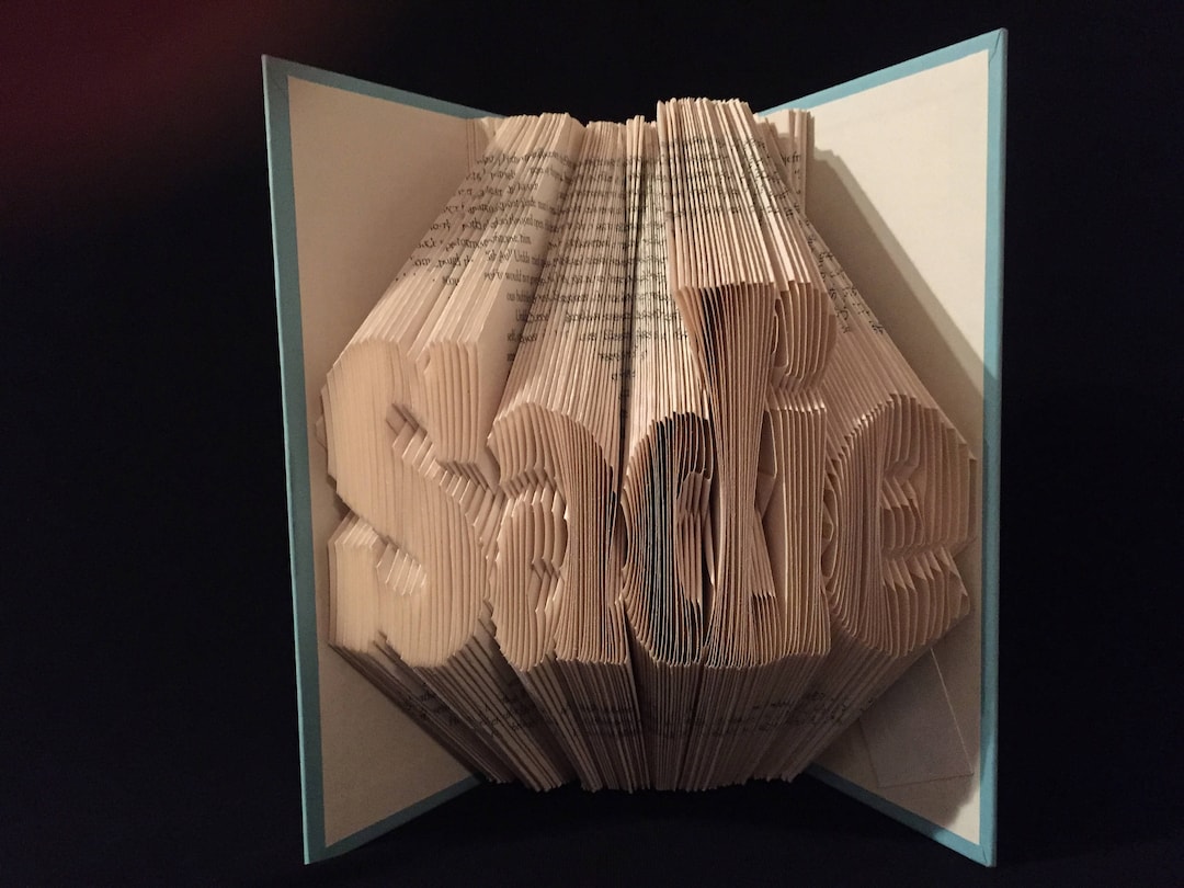 Folded Book Art-personalized-name-pet Name-company Name-event Name ...