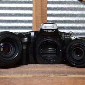 Vintage Minolta Maxxum 300si 35mm SLR Film Camera W/ Minolta AF Zoom 35 ...