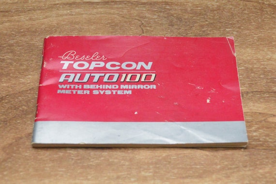 Vintage Beseler Topcon Auto 100 35mm Film Camera Manual | Etsy