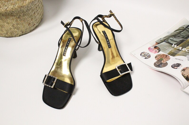 Women's Black High Hills Sandals Black Size Eu 37/ US 6.5 /UK 4.5 Black ...