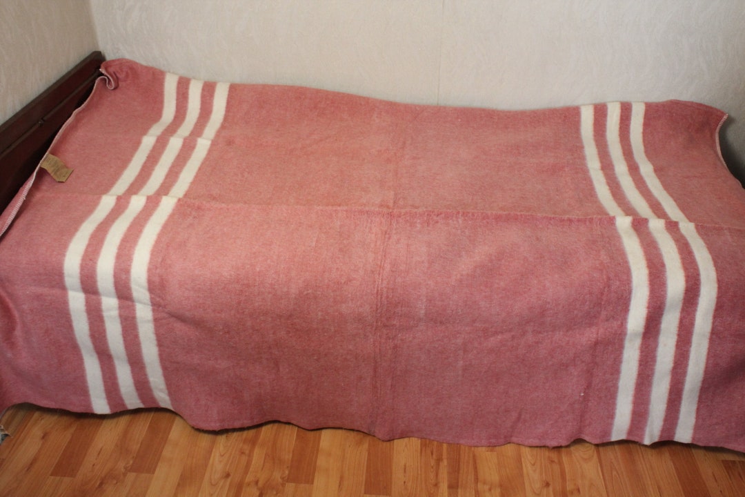 New W/tag Vintage Soft Powder Pink Blanket Soviet Vintage Blanket ...
