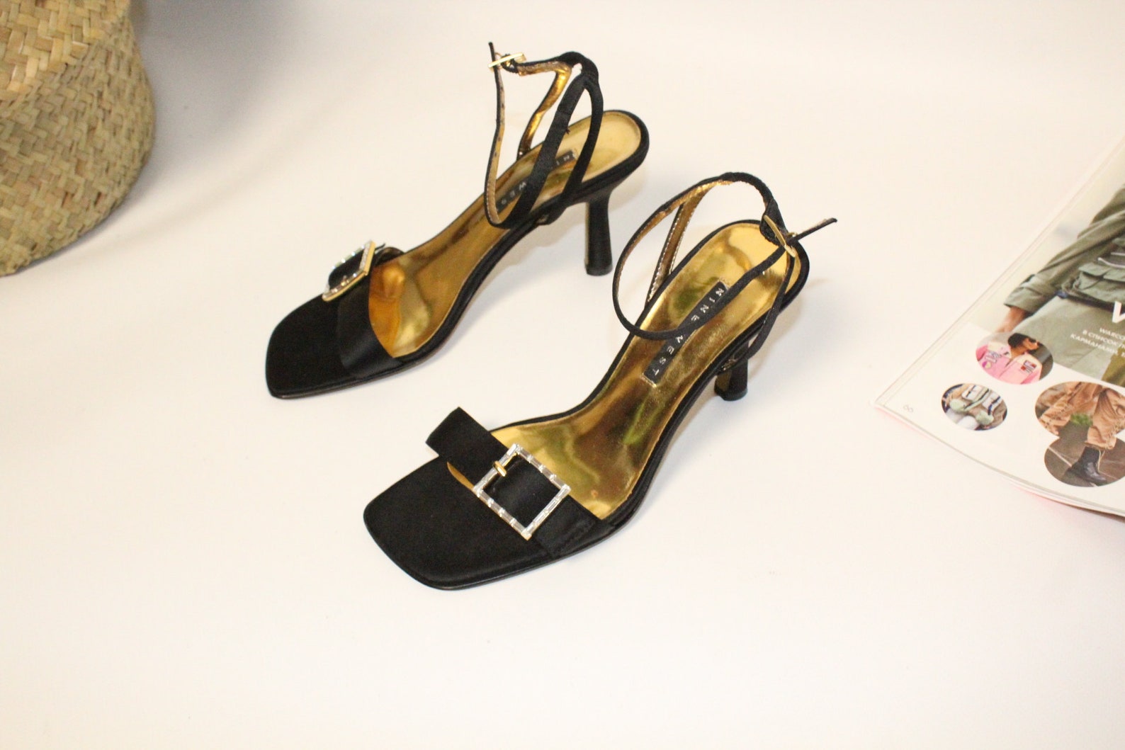 Women's Black High Hills Sandals Black Size Eu 37/ US 6.5 /UK 4.5 Black ...