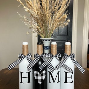 Modern Farmhouse Buffalo Plaid Decor County Decor Wine - Etsy