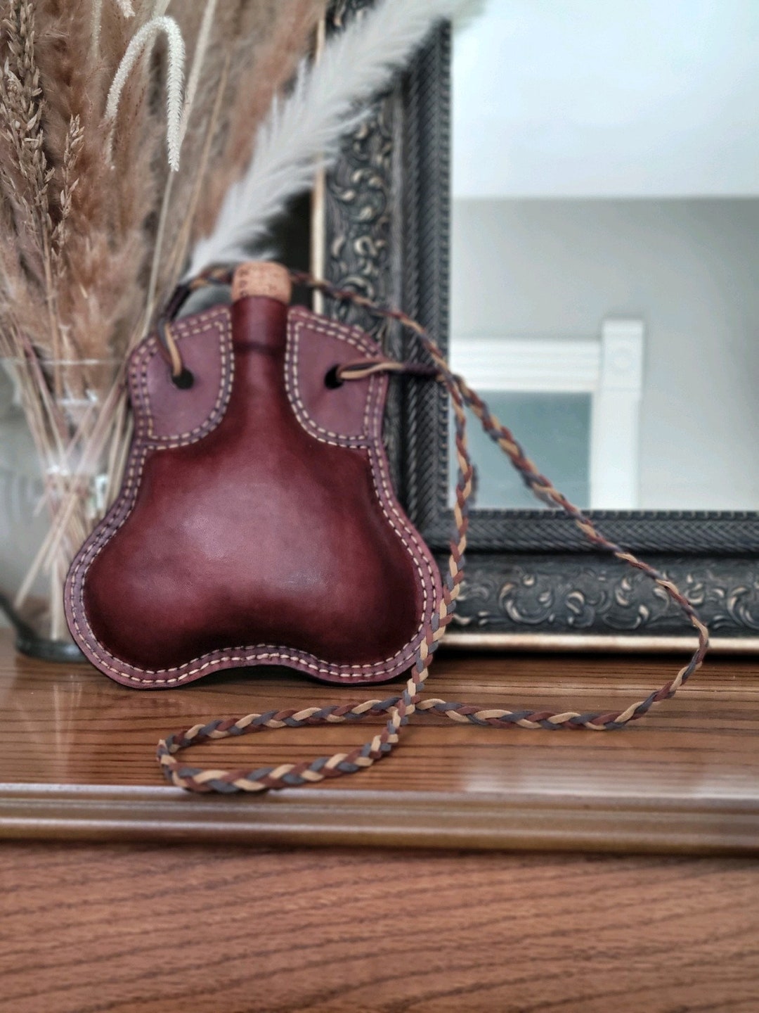Genuine Leather Canteen/ Leather Costrel - Etsy