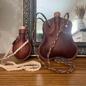 Genuine Leather Flask - Etsy