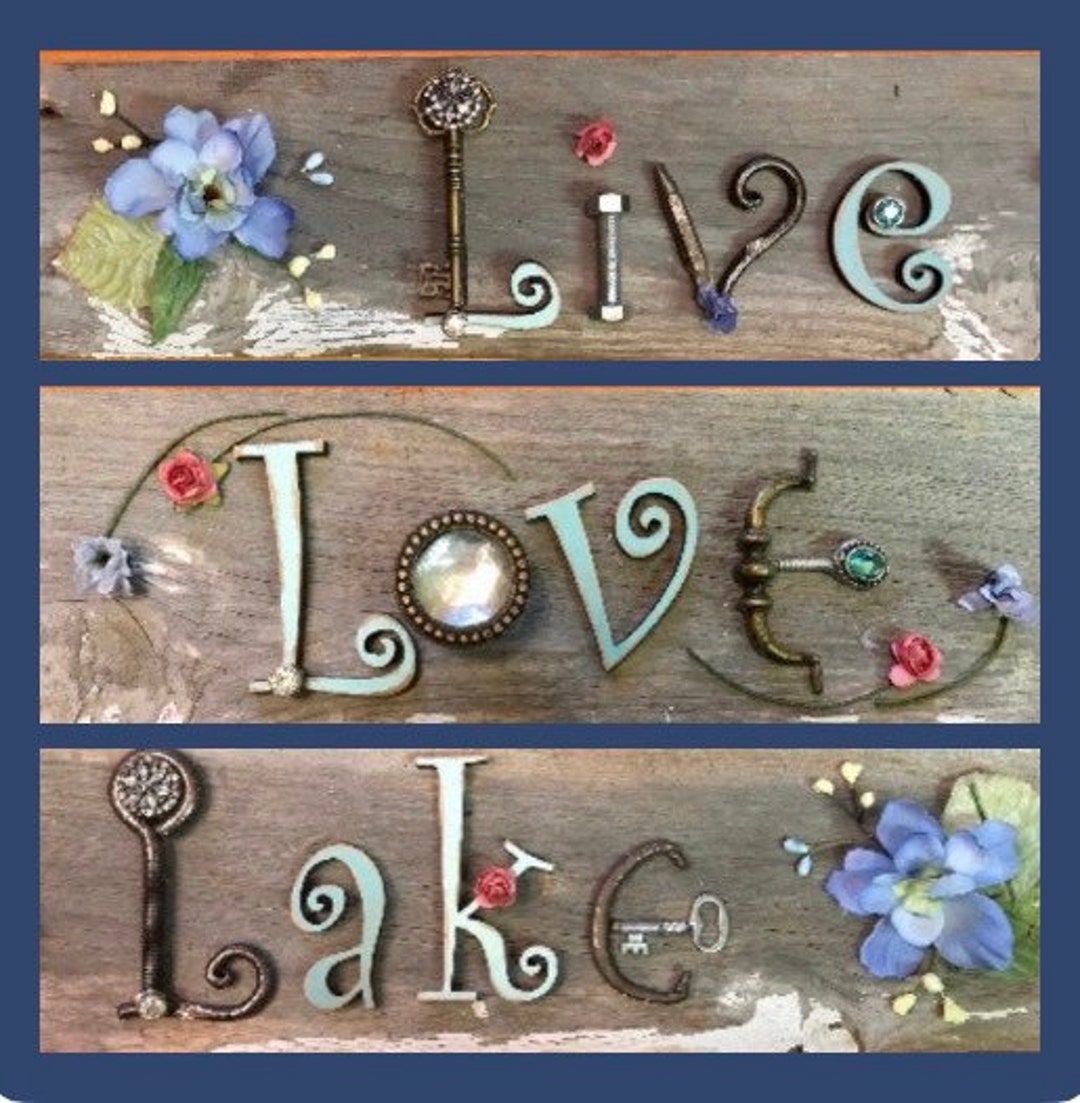 Live Love Lake Word Art Sign - Etsy