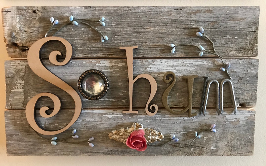 So Hum Word Art Sign on Reclaimed Wood With Wooden Letters - Etsy
