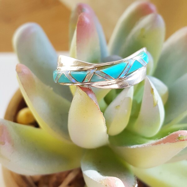 Turquoise Cross Ring - Etsy