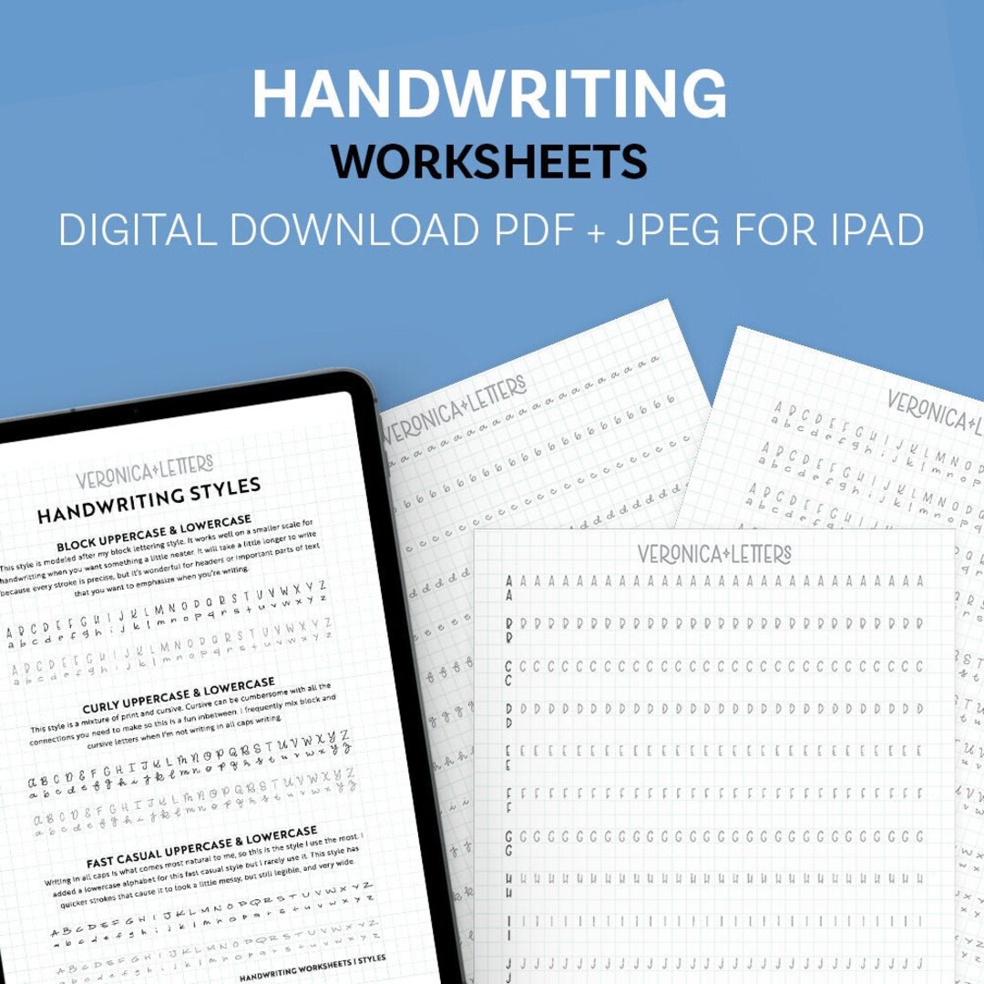Handwriting Worksheets - Etsy