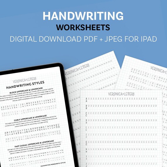 Handwriting Worksheets | Etsy