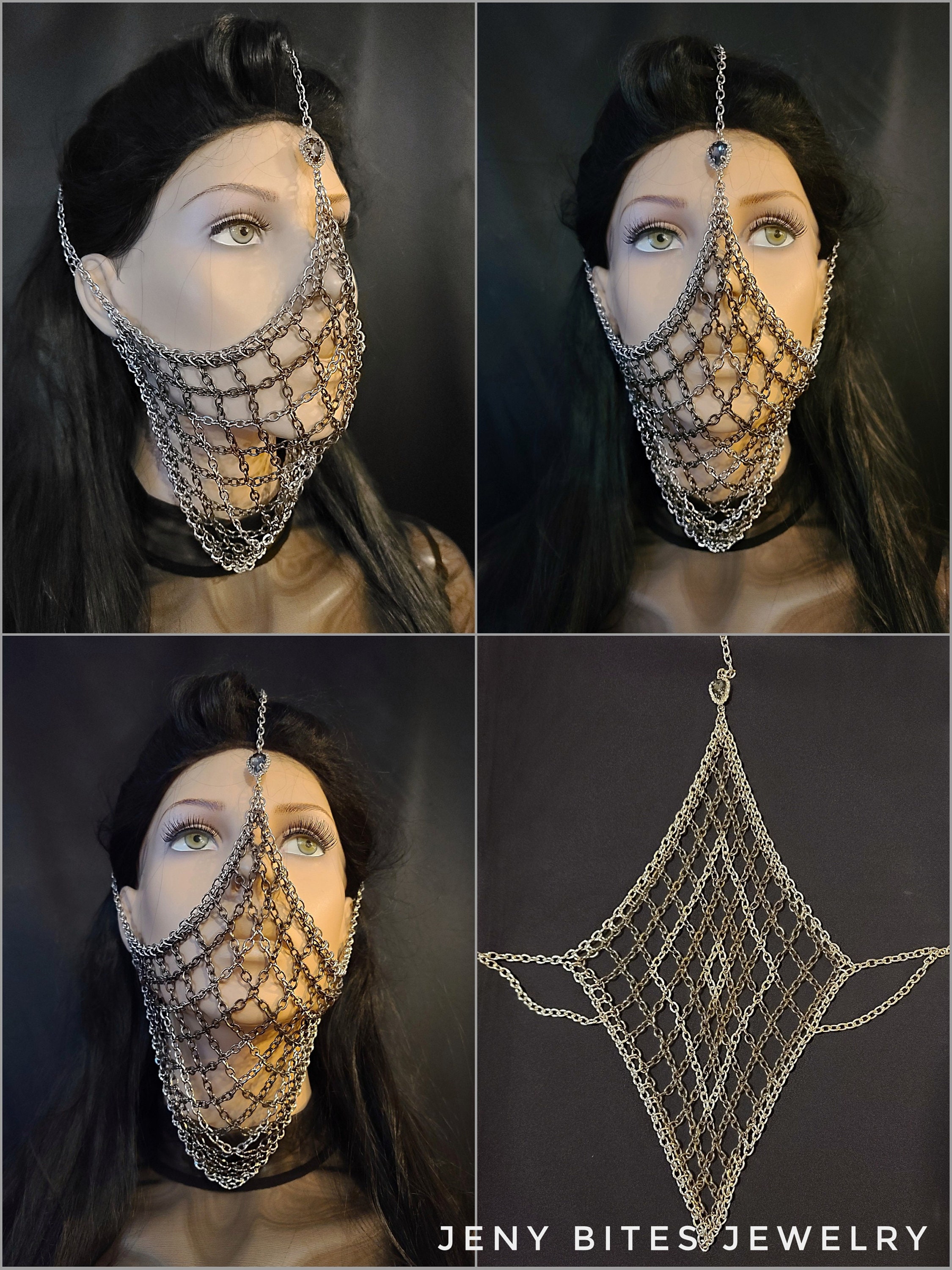 Diamond Chain Jewelry Mask Jewelry Headpiece - Etsy