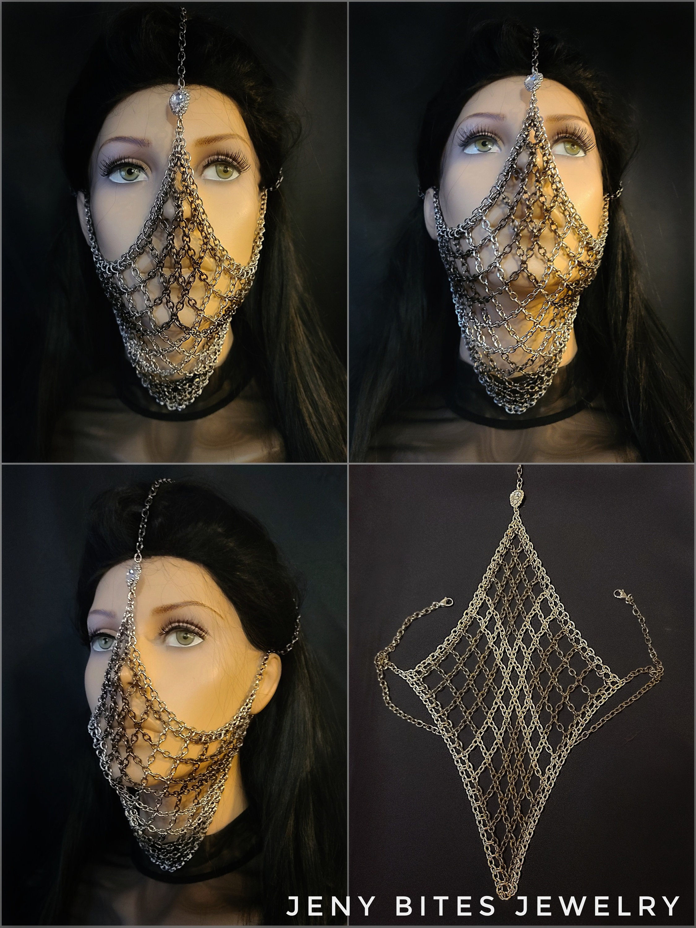 Diamond Chain Jewelry Mask Jewelry Headpiece - Etsy