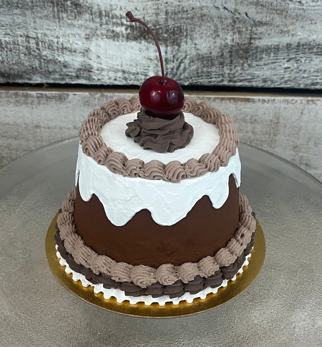 Chocolate Cake, Fake Chocolate Drip Cake, Tiered Tray Decor, Kitchen ...