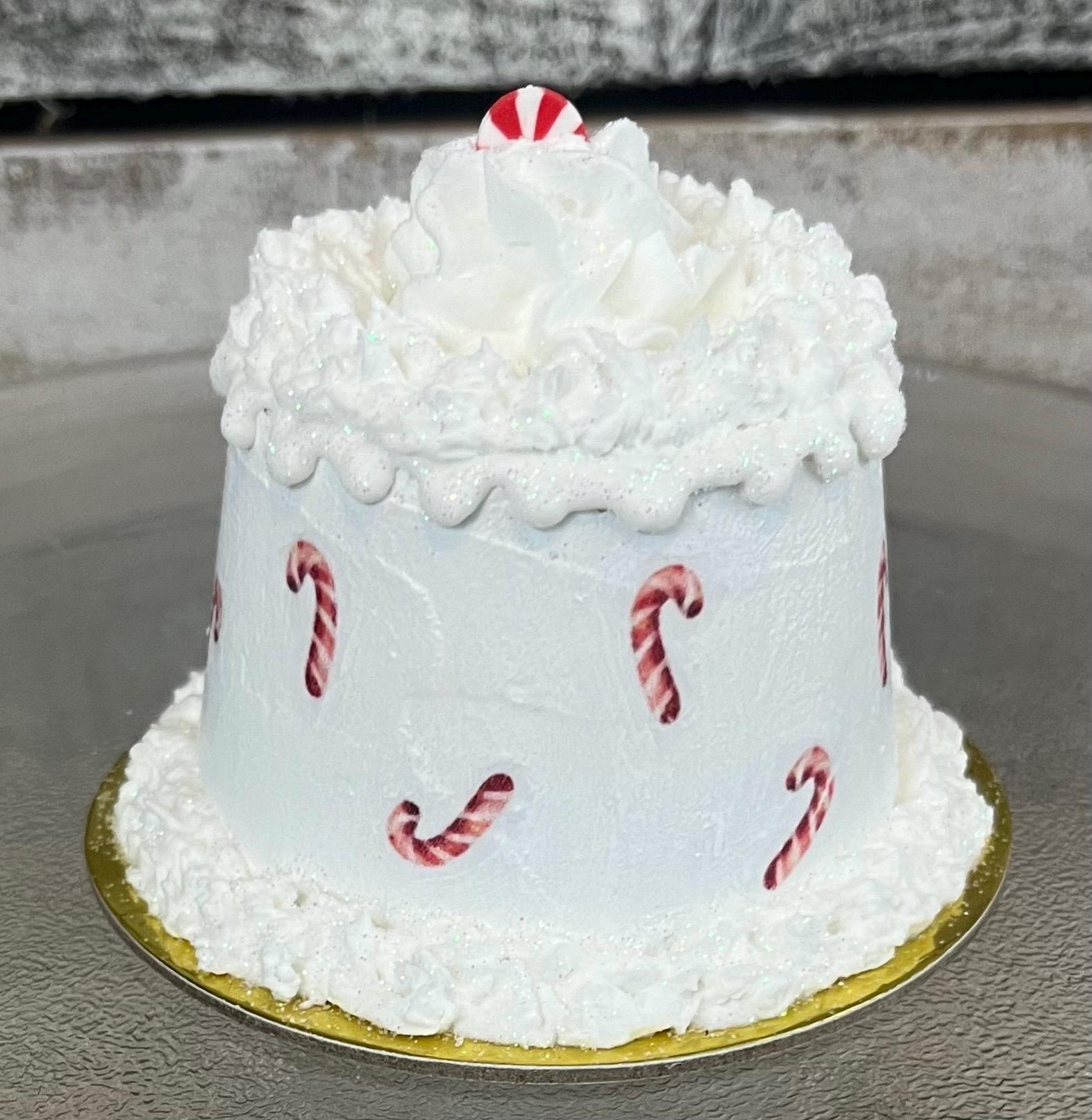 Christmas Mini Fake Cake, Candy Canes Christmas Decor, Food Display ...