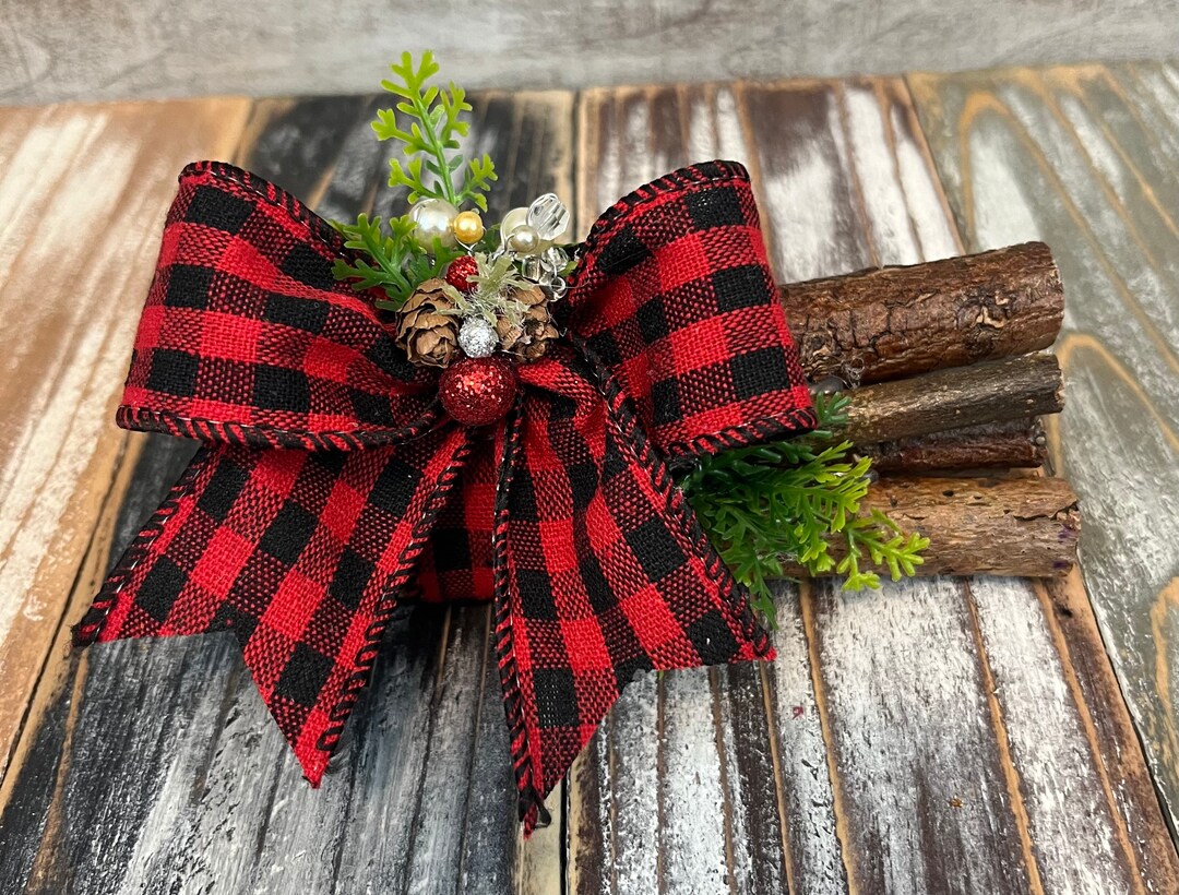 Christmas Log Bundle, Farmhouse Tiered Tray Decor, Mini Log Bundle With ...