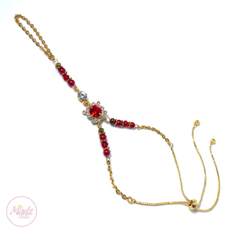 Indian Pakistani Bollywood Gold Bridal Hand Piece Panja - Etsy UK