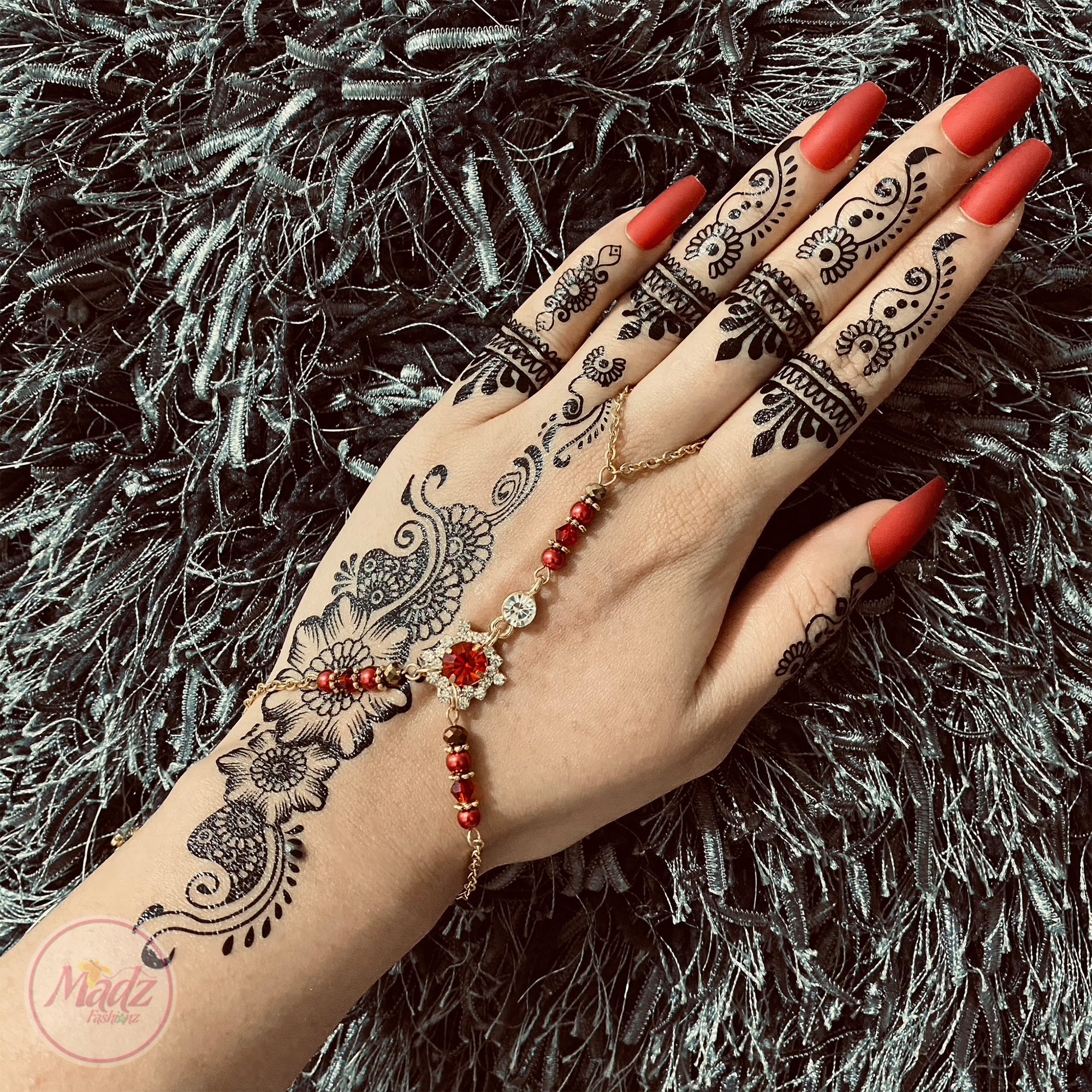 Indian Pakistani Bollywood Gold Bridal Hand Piece Panja - Etsy UK