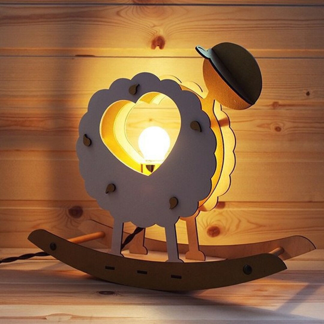 Sheep Lamp Laser File - Etsy