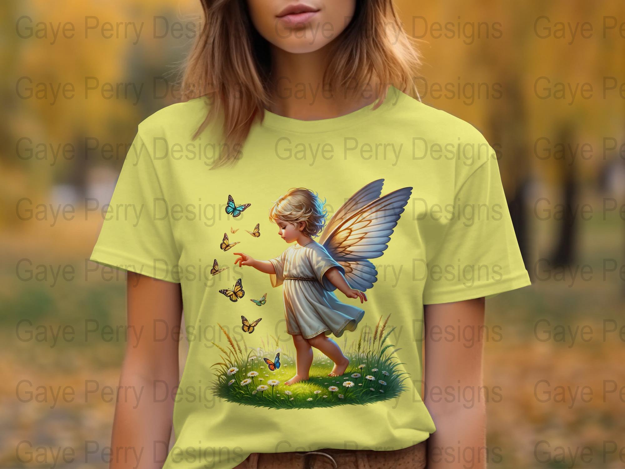 Angels and Butterflies Clipart, Baby Butterfly Sublimation Graphic ...
