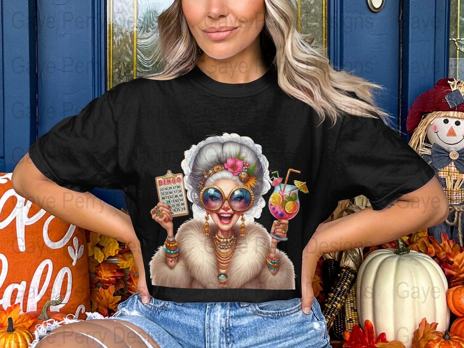 Old Lady Bingo Clipart, Cocktails Bundle, Sublimation Design, Digital ...