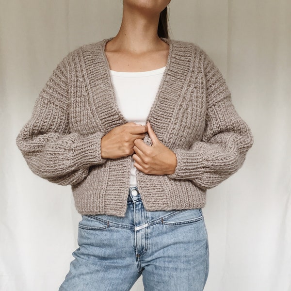 Chunky Cardigan Knitting Pattern - Etsy