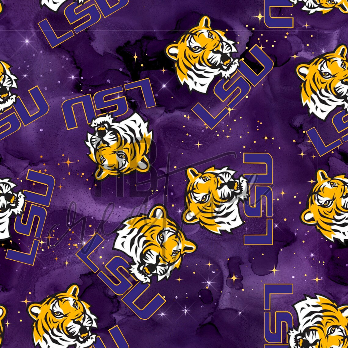 LSU Galaxy Digital Seamless Graphic | Etsy