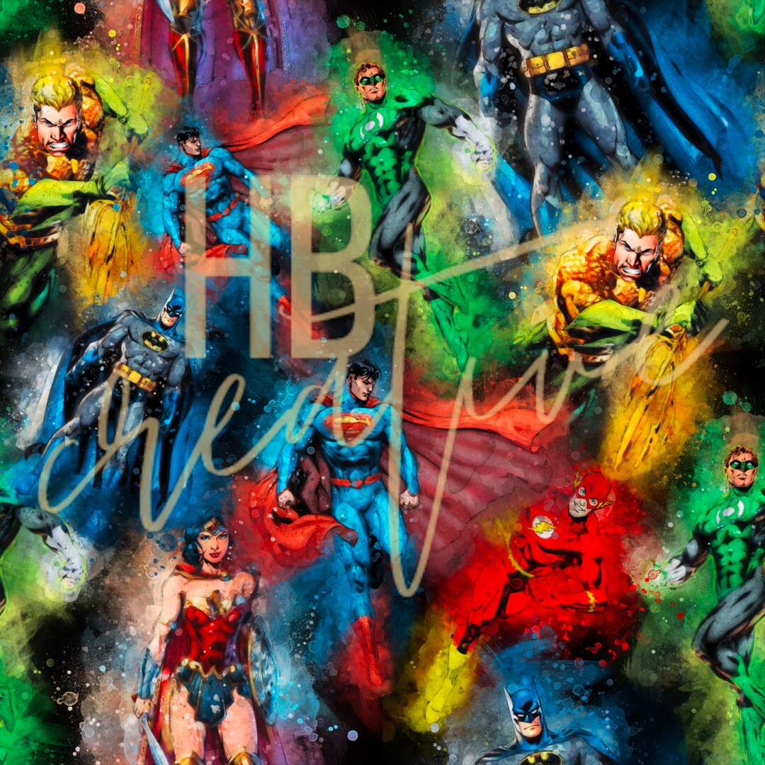 Super Hero Watercolor Splash Digital Seamless Graphic - Etsy