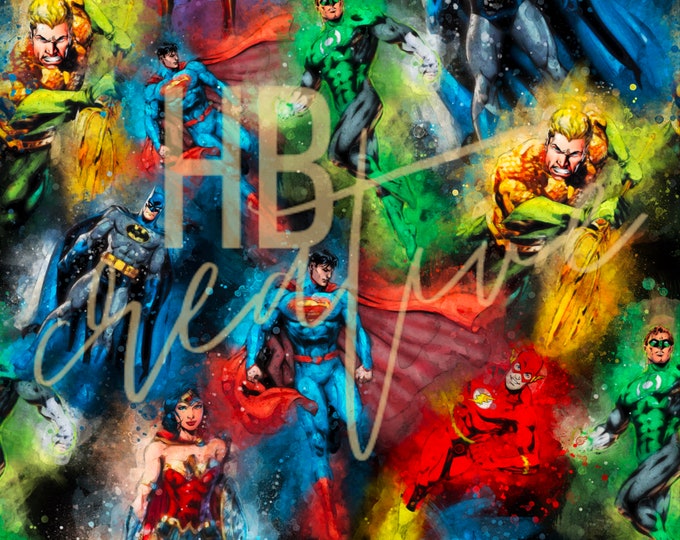 Super Hero Watercolor Splash Digital Seamless Graphic - Etsy